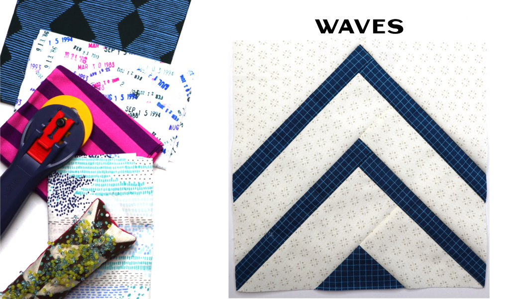 Waves Block: Modern Quilt Block Series - Sew Modern Quilts